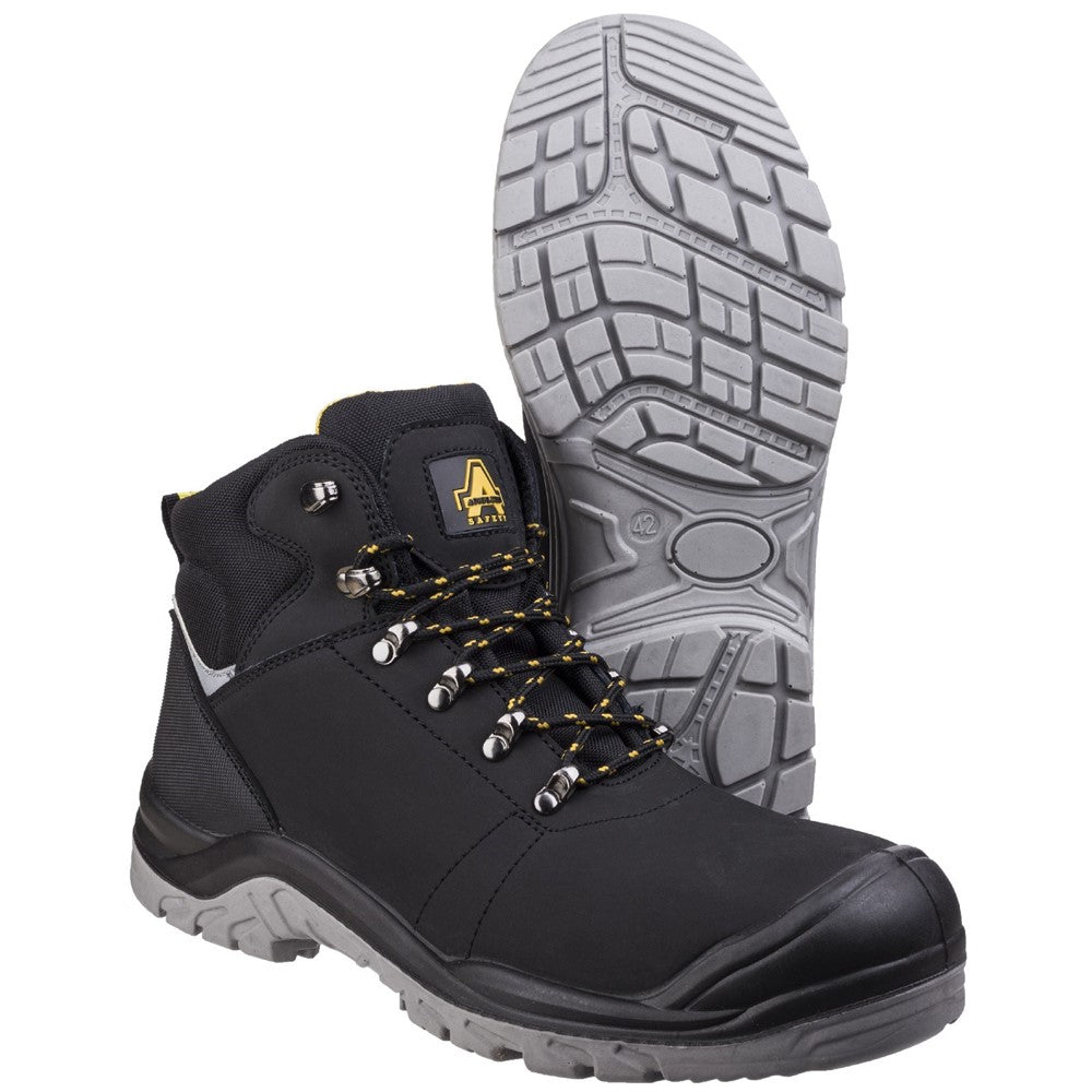 Men's Black AS252 Lightweight Water Resistant Leather Safety Boot ...